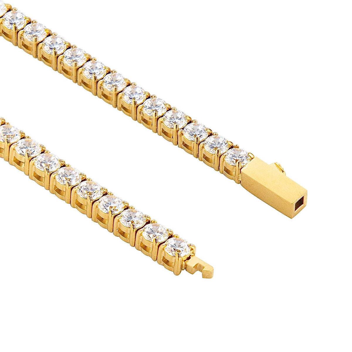 BG400G B.Tiff 4mm Gold Tennis Bracelet - Thin – Flying Tomato
