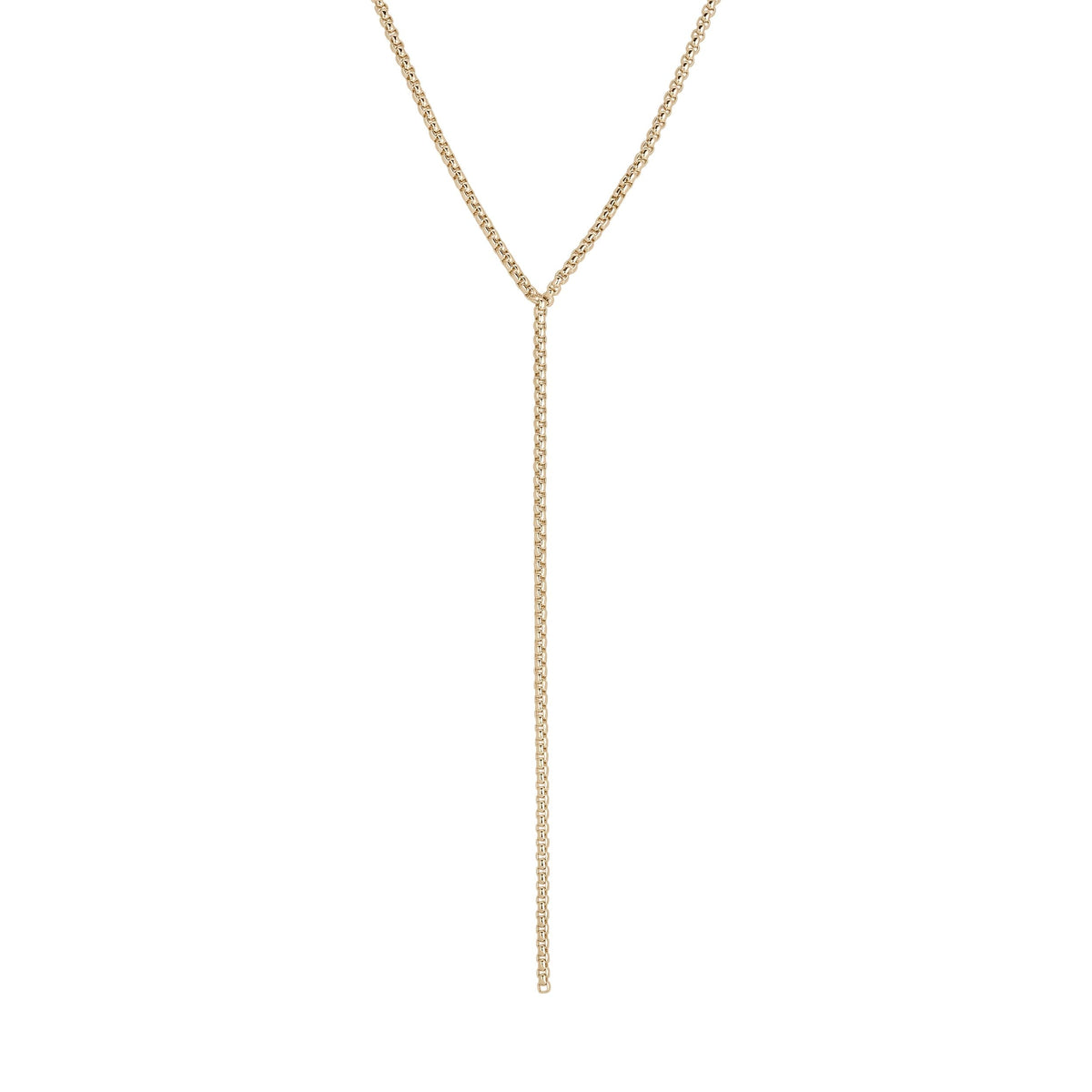 Thin Luciana Box Chain Lariat – Flying Tomato